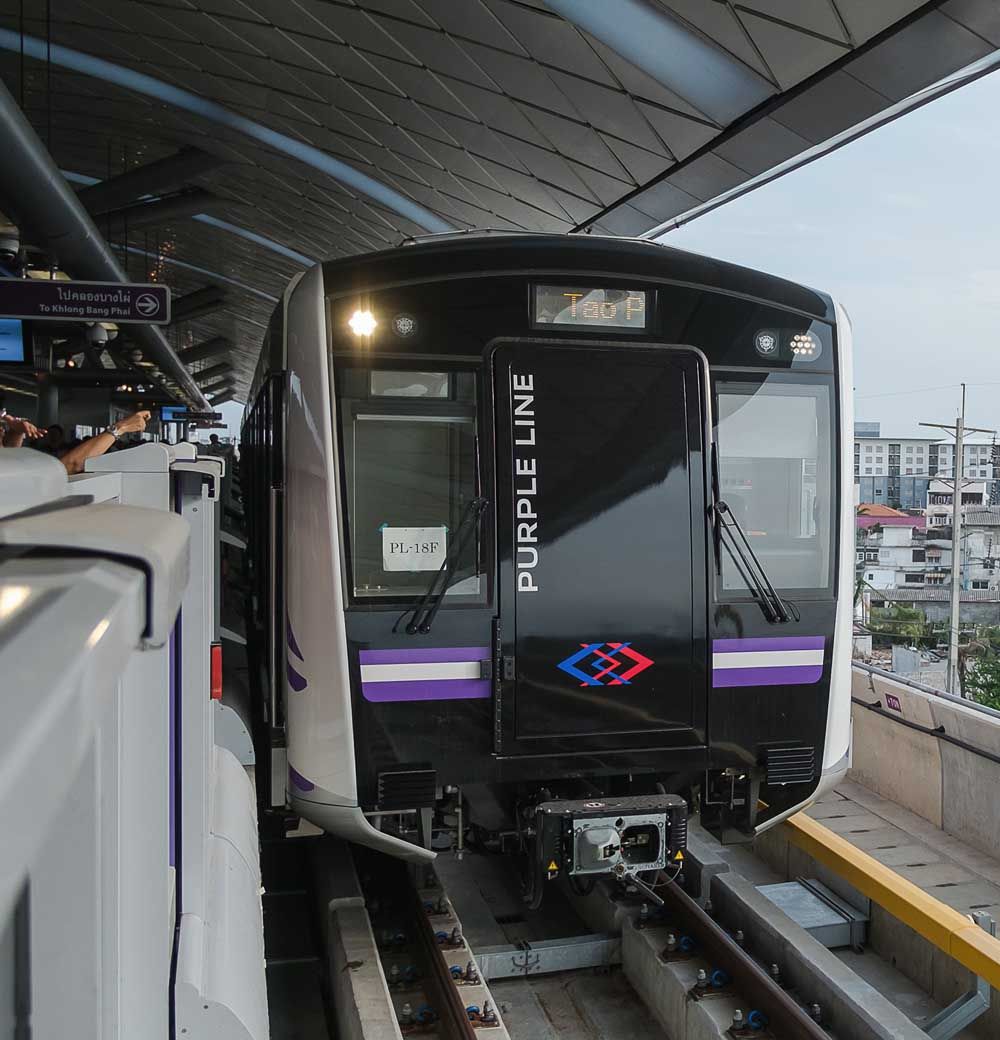 เปิดข้อมูลรถไฟฟ้าสายสีม่วงและสายสีม่วงใต้อัปเดตล่าสุด 2568